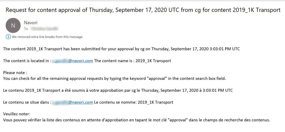 The content approval process